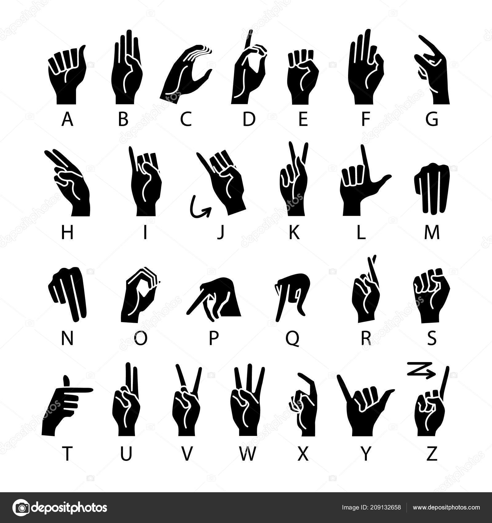 Tabela De Cores Da Linguagem De Sinais Americana