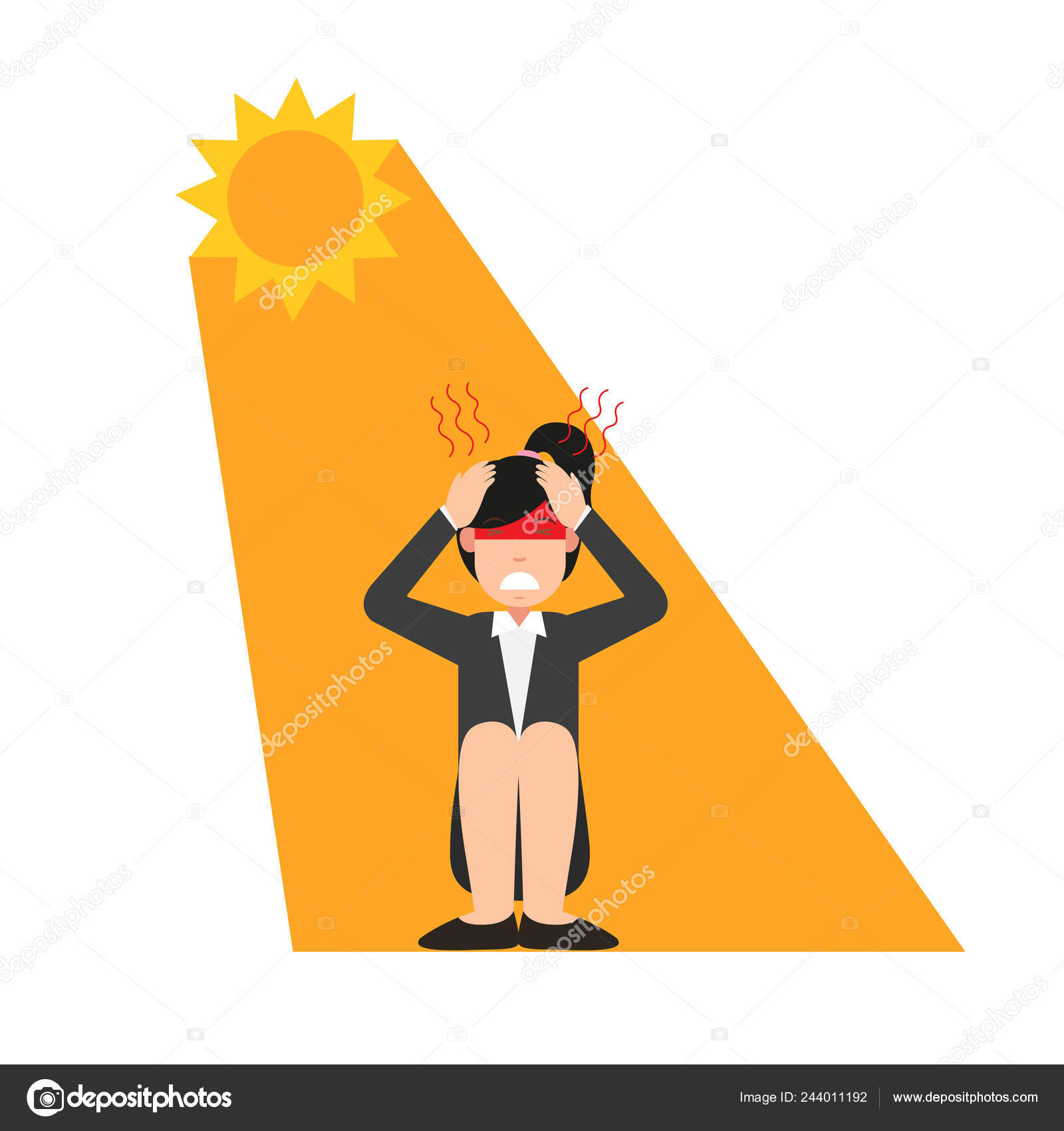 Heat Stroke Vector Illustration Stock Vector Image by ©jehsomwang ...