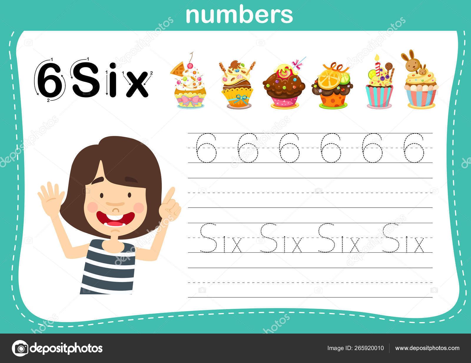 Connecting dot and printable numbers exercise for preschool and Stock ...