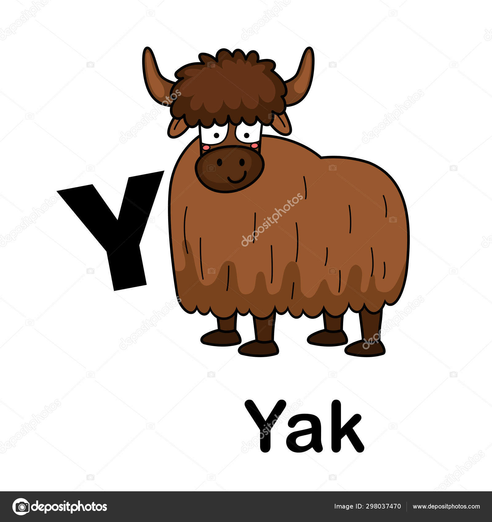 Alphabet Letter y-yak vector illustration Stock Vector by ©jehsomwang ...