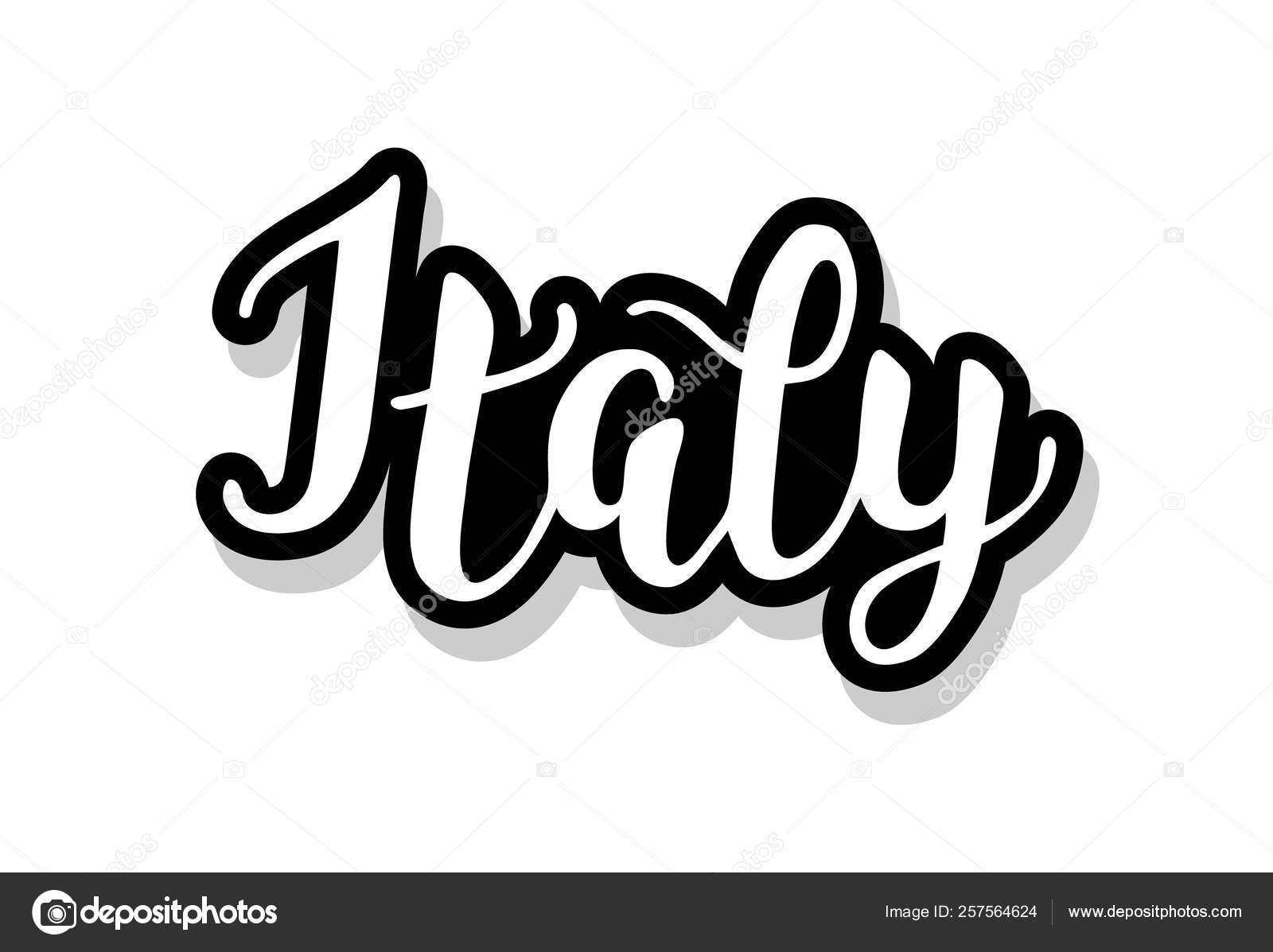 Italy calligraphy template text for your design illustration concept ...