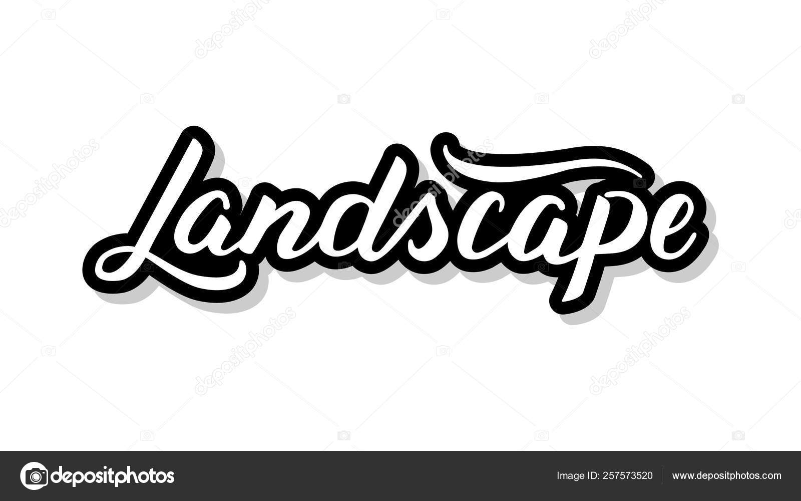 Landscape calligraphy template text for your design illustration ...