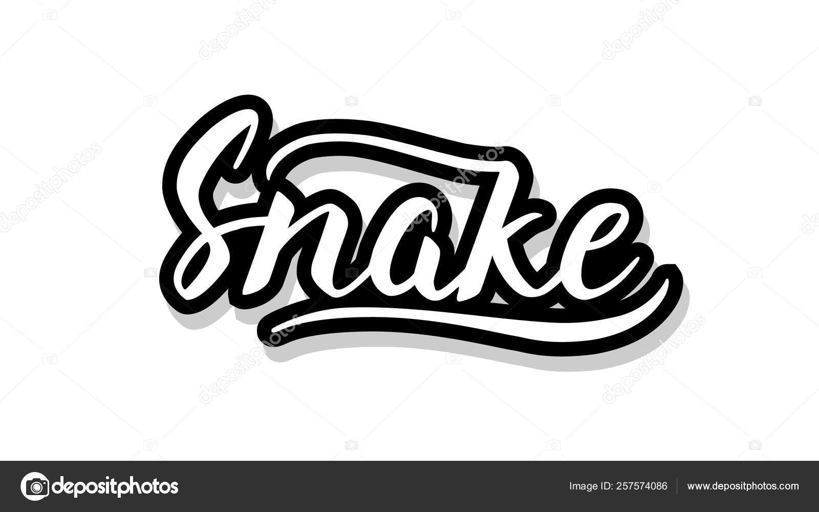 Snake calligraphy template text for your design illustration concept ...