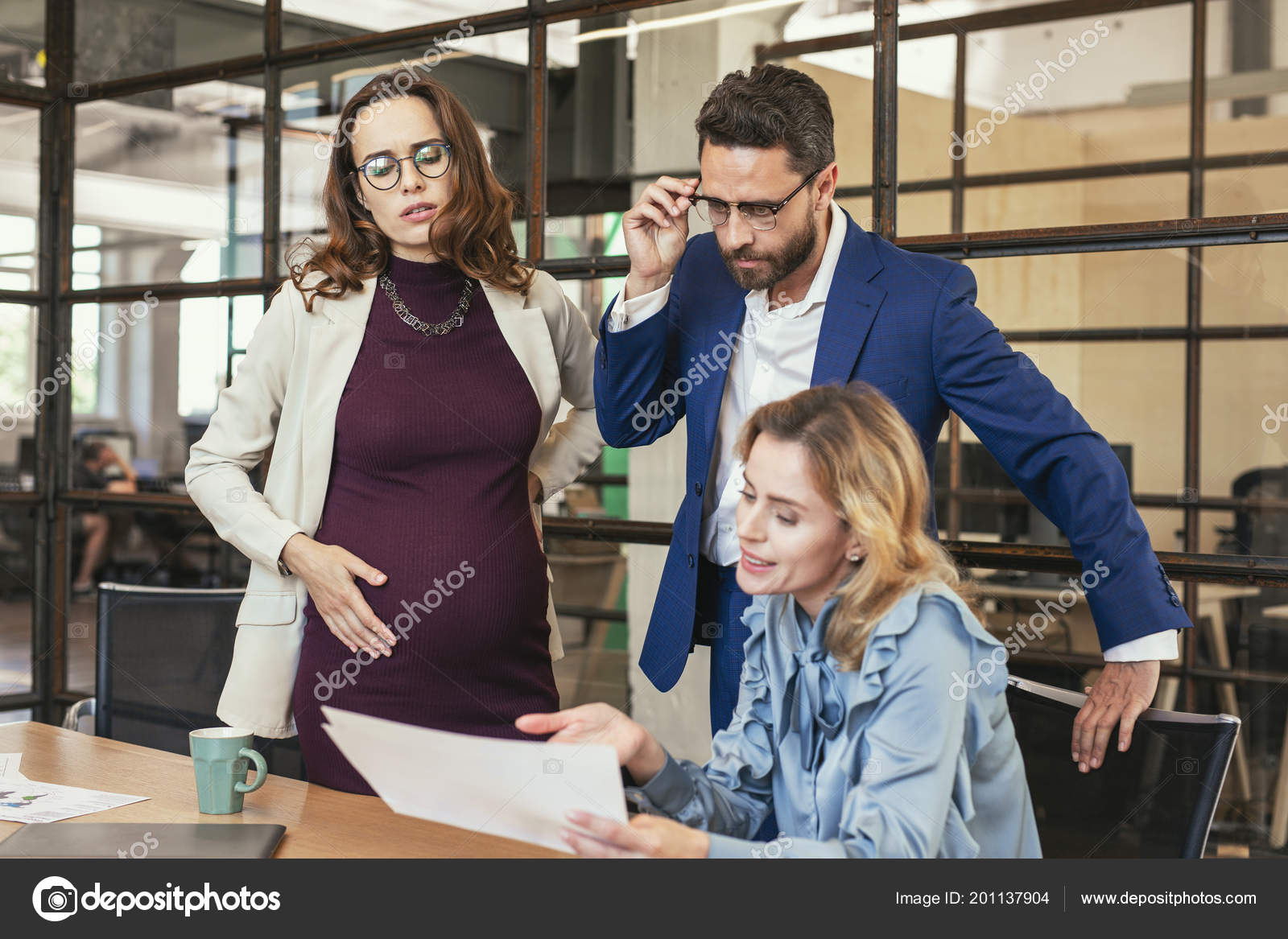 Budding three colleagues arguing — Stock Photo © yacobchuk1 #201137904