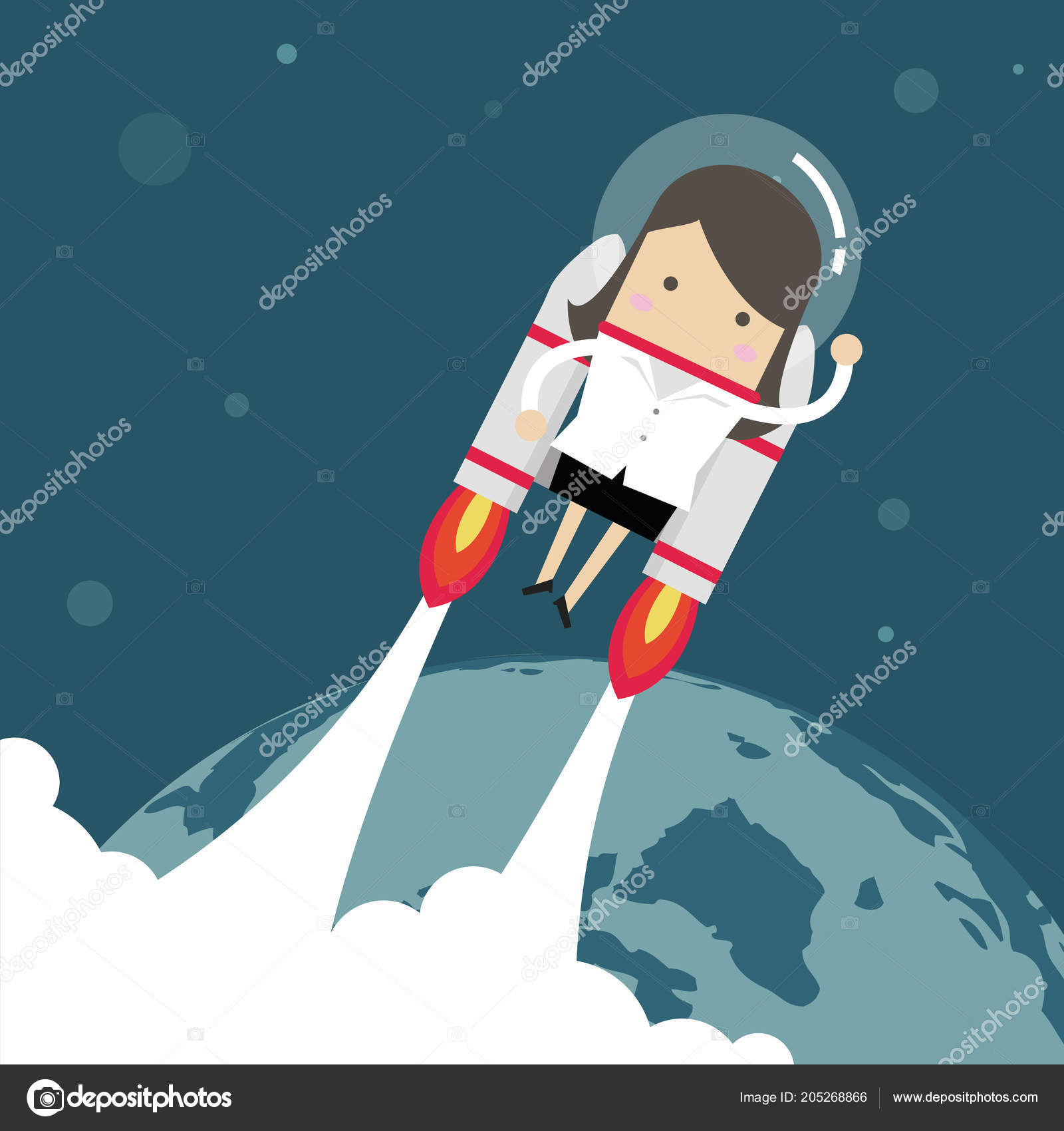 Jetpack Astronaut In Space
