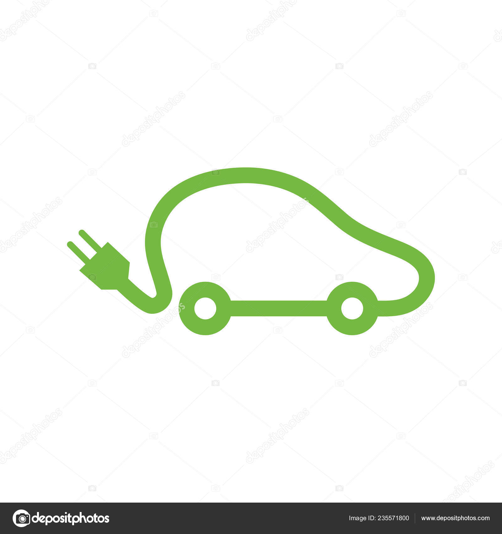 Electric Vehicle Car Icon Stock Vector Image by ©inueng #235571800