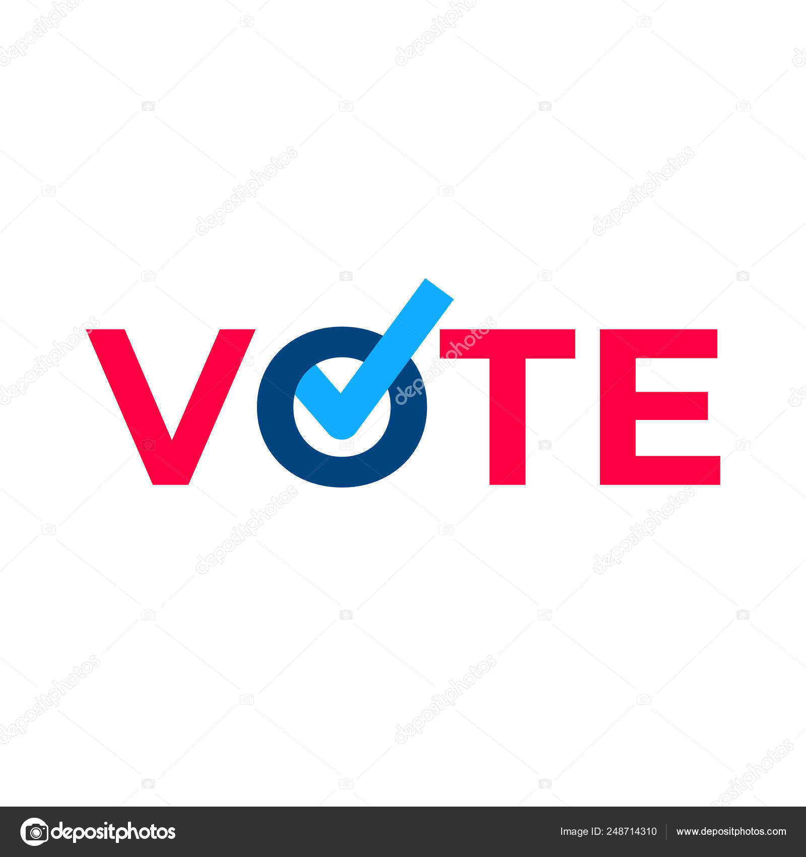 Vote Check Mark Ballot Stock Vector by ©inueng 248714310