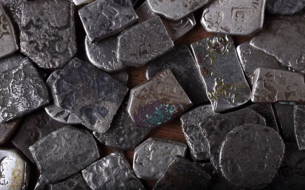 Ancient Indian Coins Papyrus — Stock Photo © Konovalenko #395035126