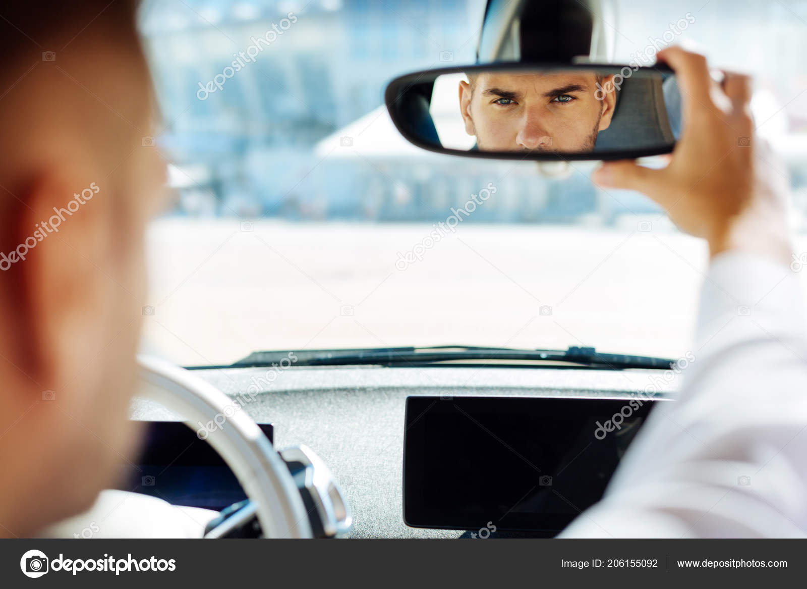 Looking In Rearview Mirror