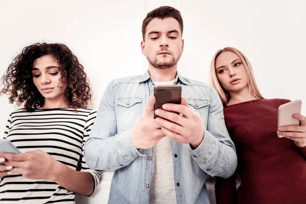 Smart young people using social networks - Stock Image - Everypixel