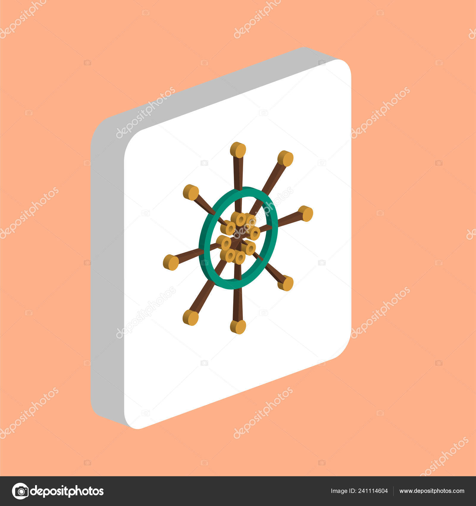 Rudder Wheel Simple Vector Icon Illustration Symbol Design Template Web ...