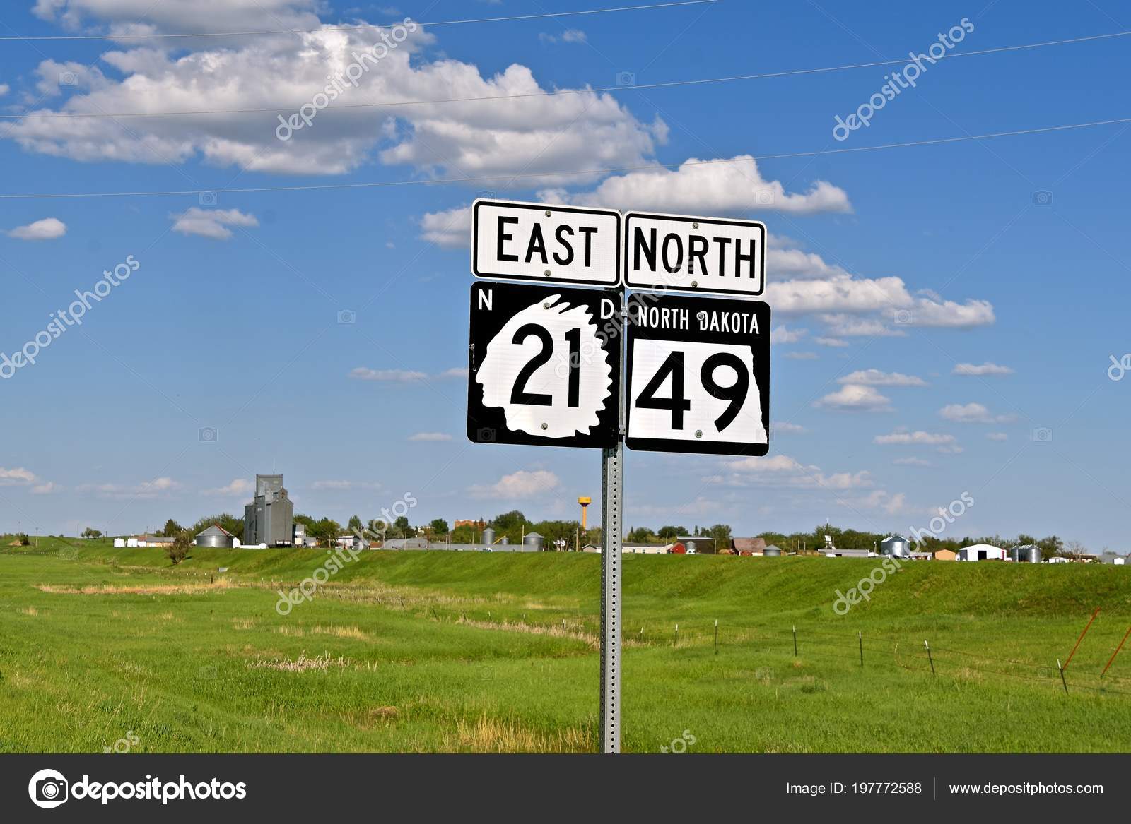 Highway Road Traffic Signs Include North Dakota State Highway Number ...