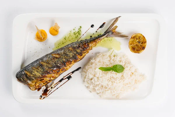 Fried Fish Plate Rice — Stock Photo © tytbil88 #229027212