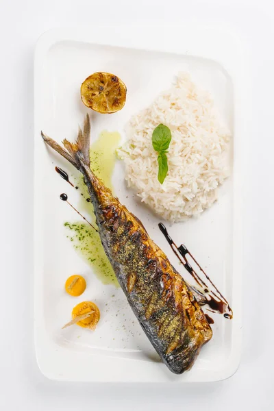 Fried Fish Plate Rice — Stock Photo © tytbil88 #229027212