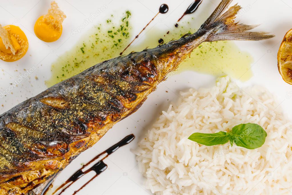 Fried Fish Plate Rice — Stock Photo © tytbil88 #229027212