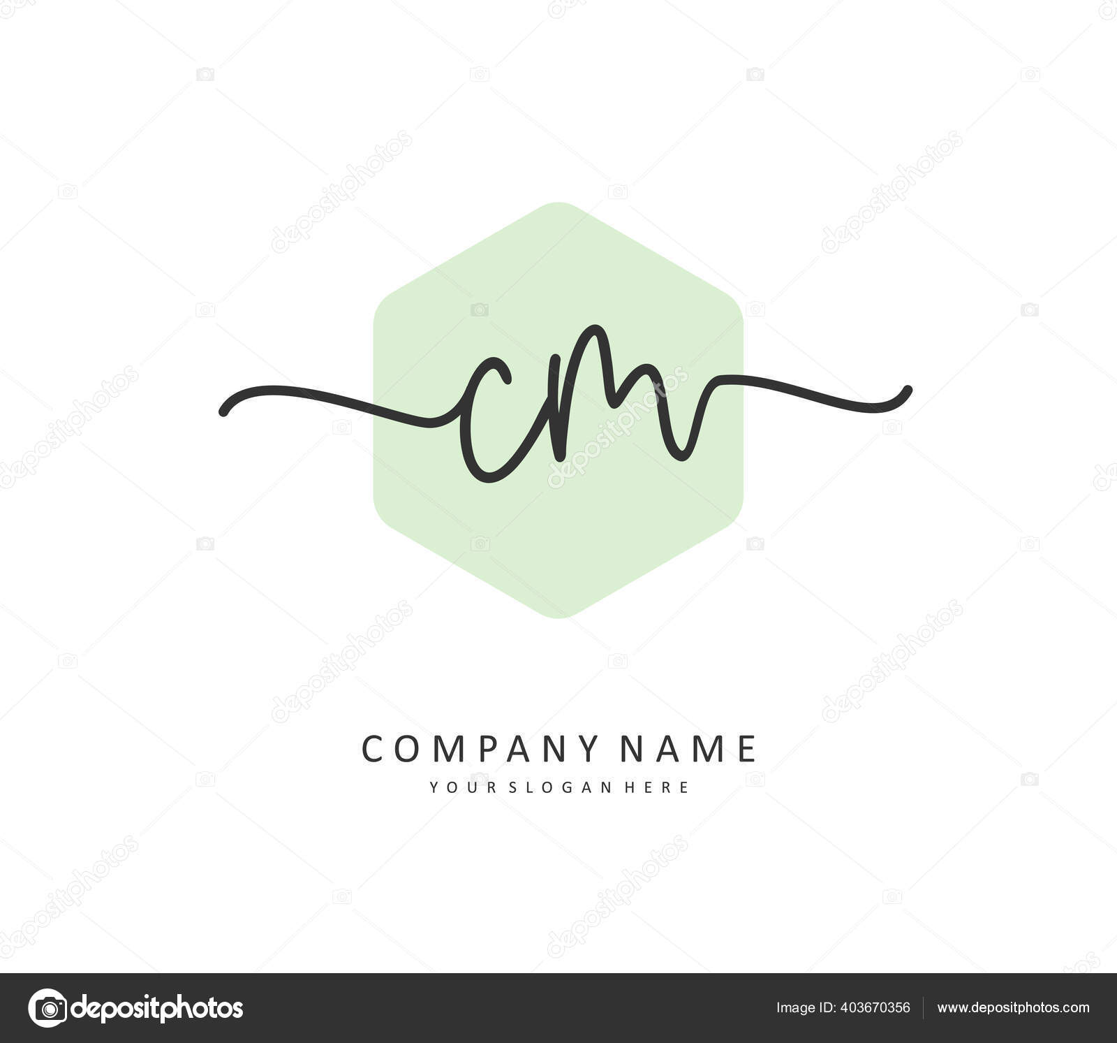 Initial Letter Handwriting Signature Logo Concept Handwriting Initial ...
