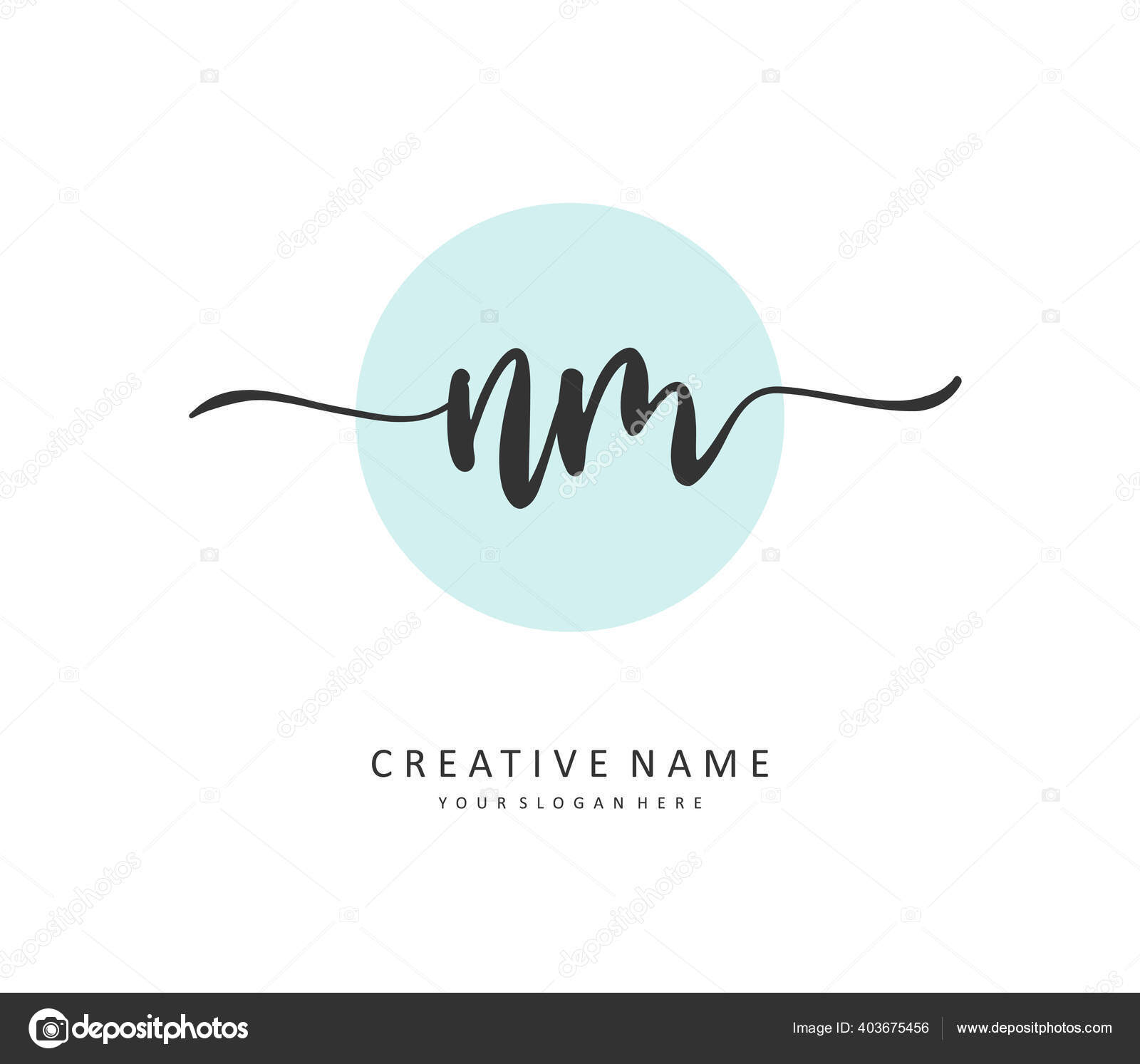 Initial Letter Handwriting Signature Logo Concept Handwriting Initial ...