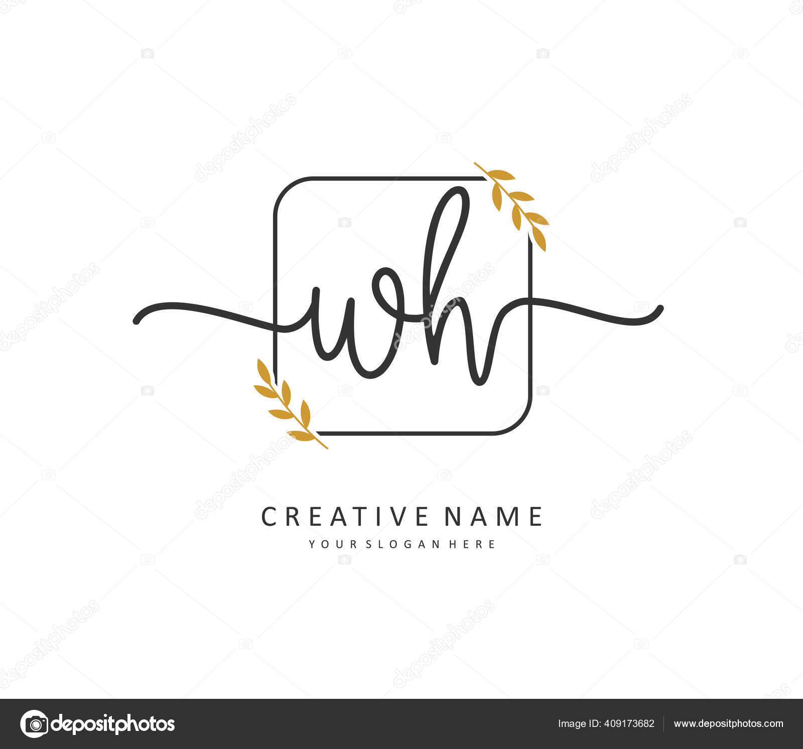 Initial Letter Handwriting Signature Logo Concept Handwriting Initial ...