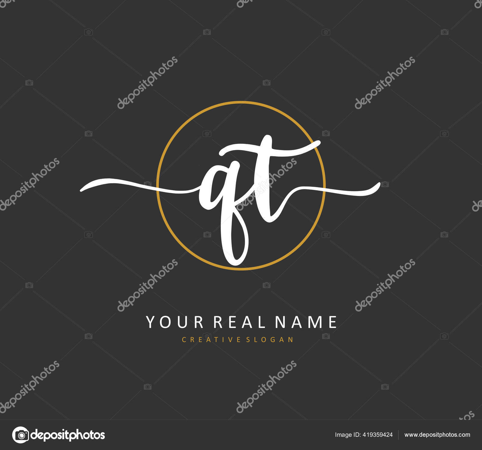 Initial Letter Handwriting Signature Logo Concept Handwriting Initial Logo Template 스톡 벡터 ...
