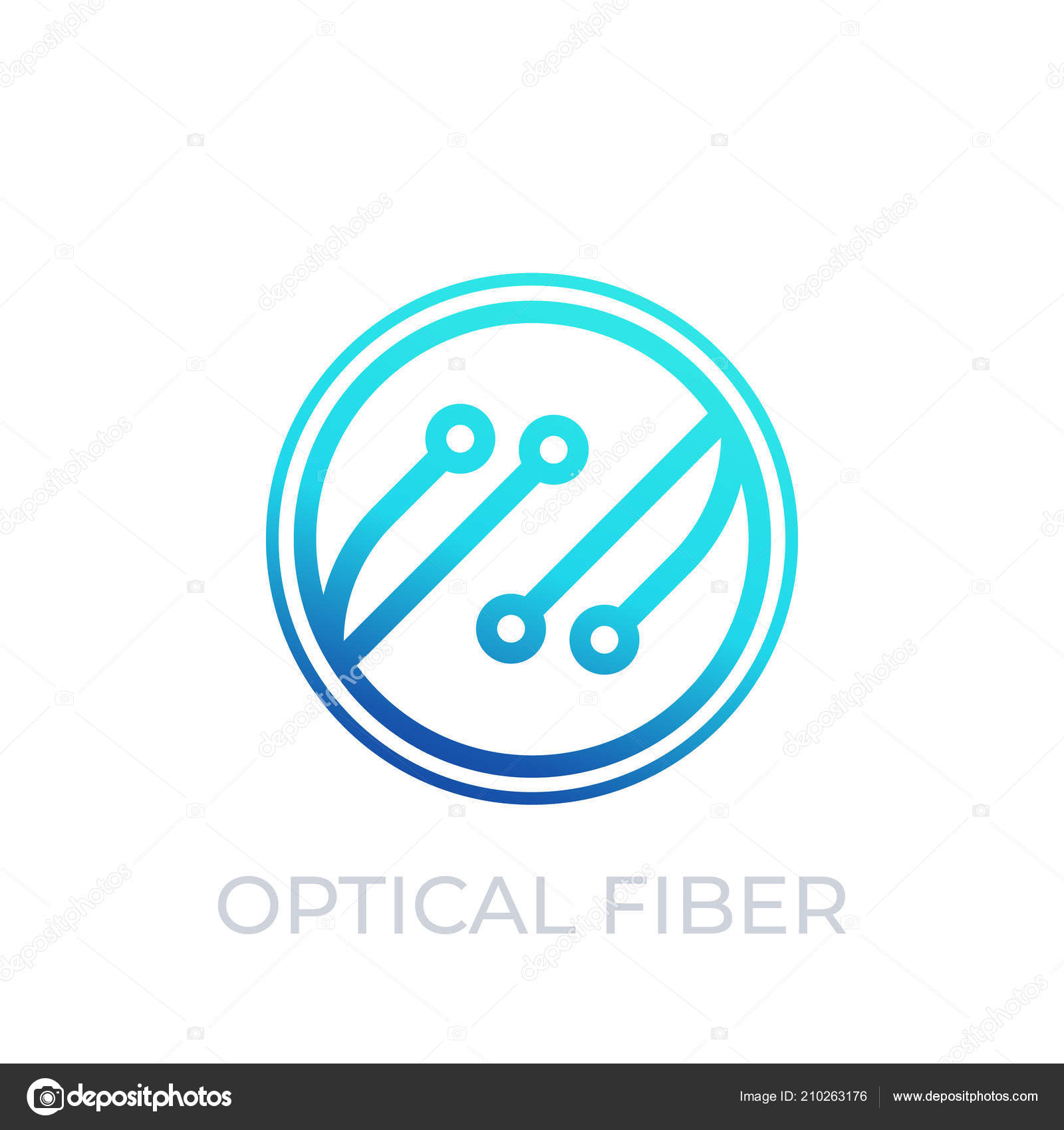 Optical fiber vector icon on white — Stock Vector © nexusby #210263176