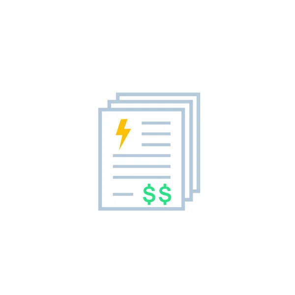 Electricity utility bills, payments icon Stock Vector by ©nexusby 346375432