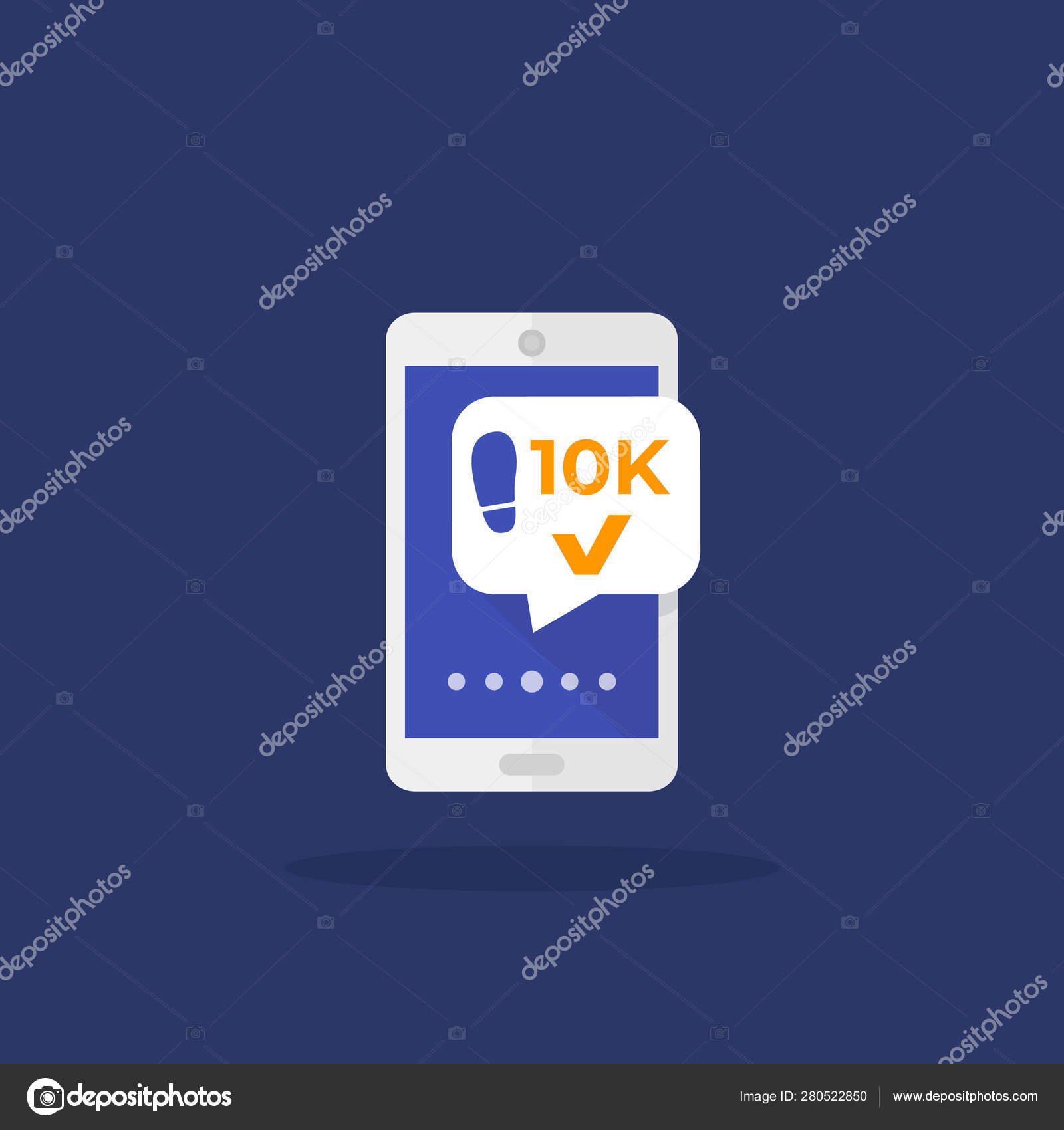 Fitness app notification, track the steps icon Stock Vector by ©nexusby ...