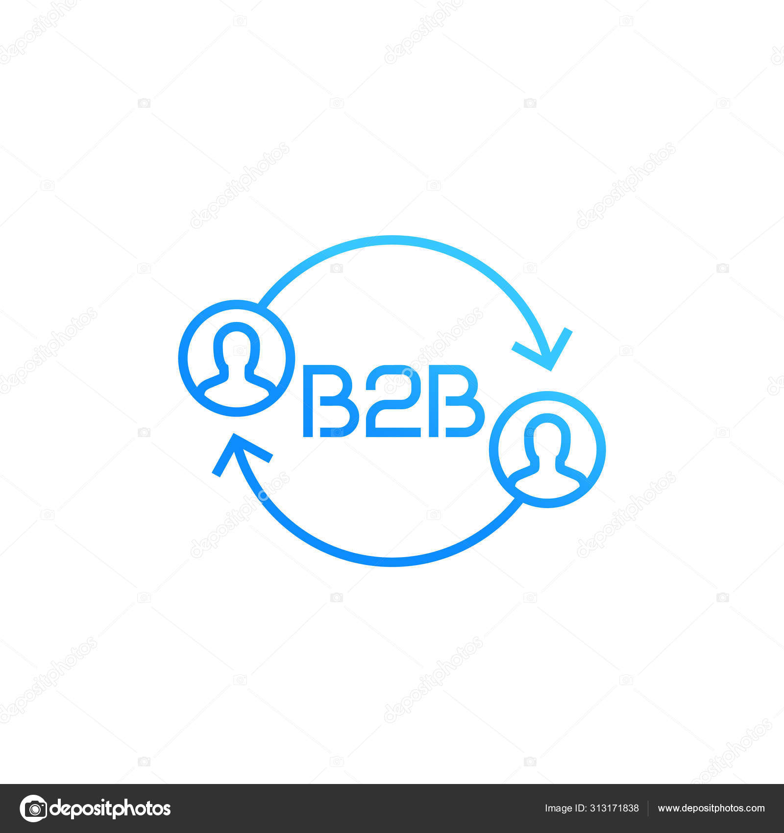 B2b logo, vector icon on white Stock Vector Image by ©nexusby #313171838