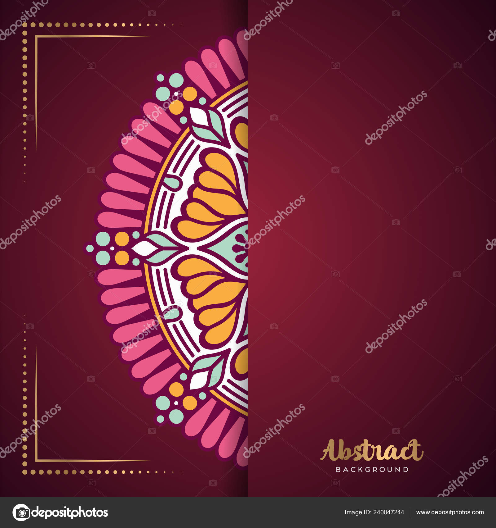 Gold Background With Mandala Stock Vector By ©vikasnezh 240047244