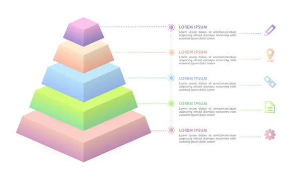 Pyramid Infographic Triangle Chart Steps Options Parts Processes ...
