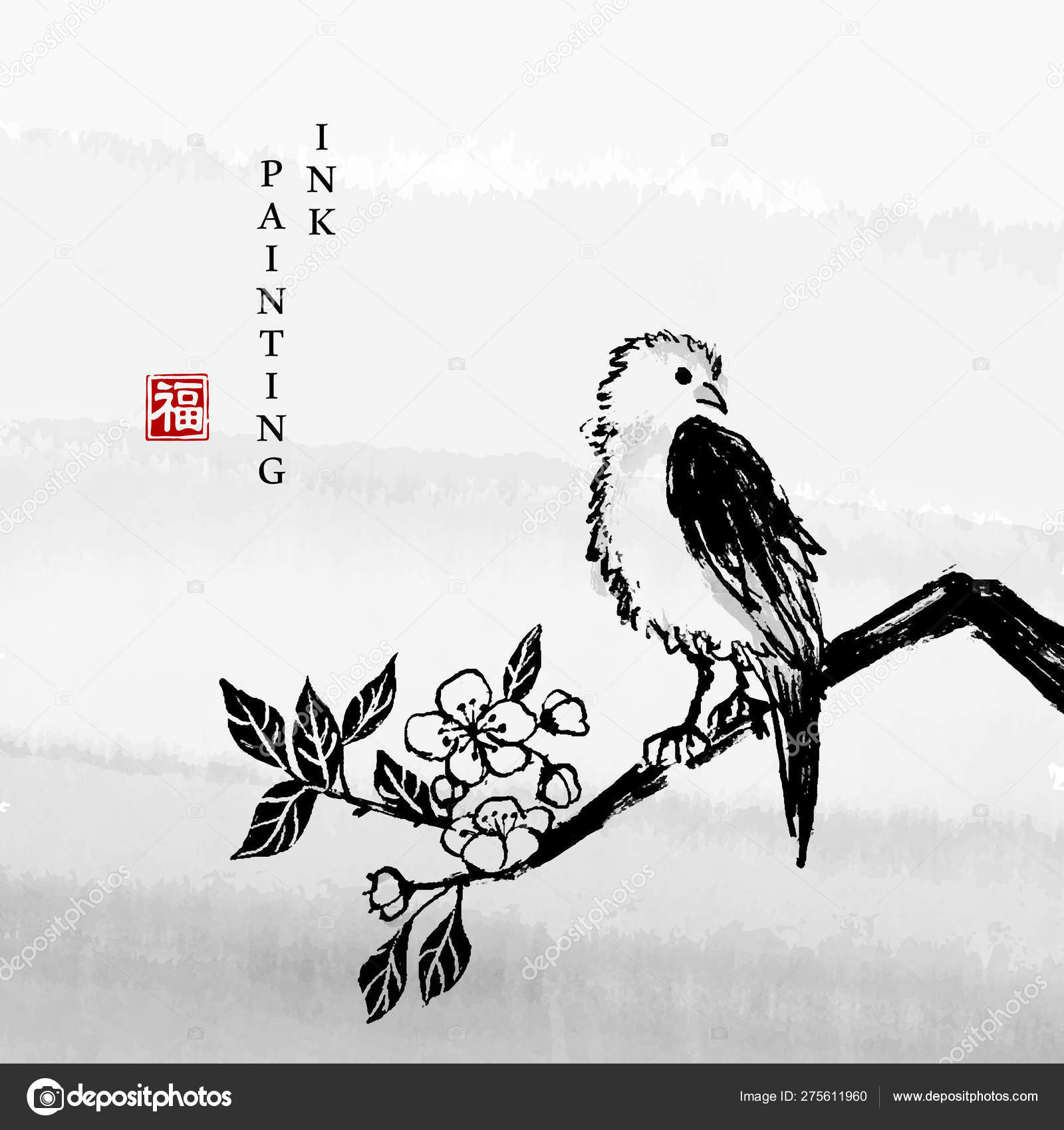 Chinese Birds Drawing
