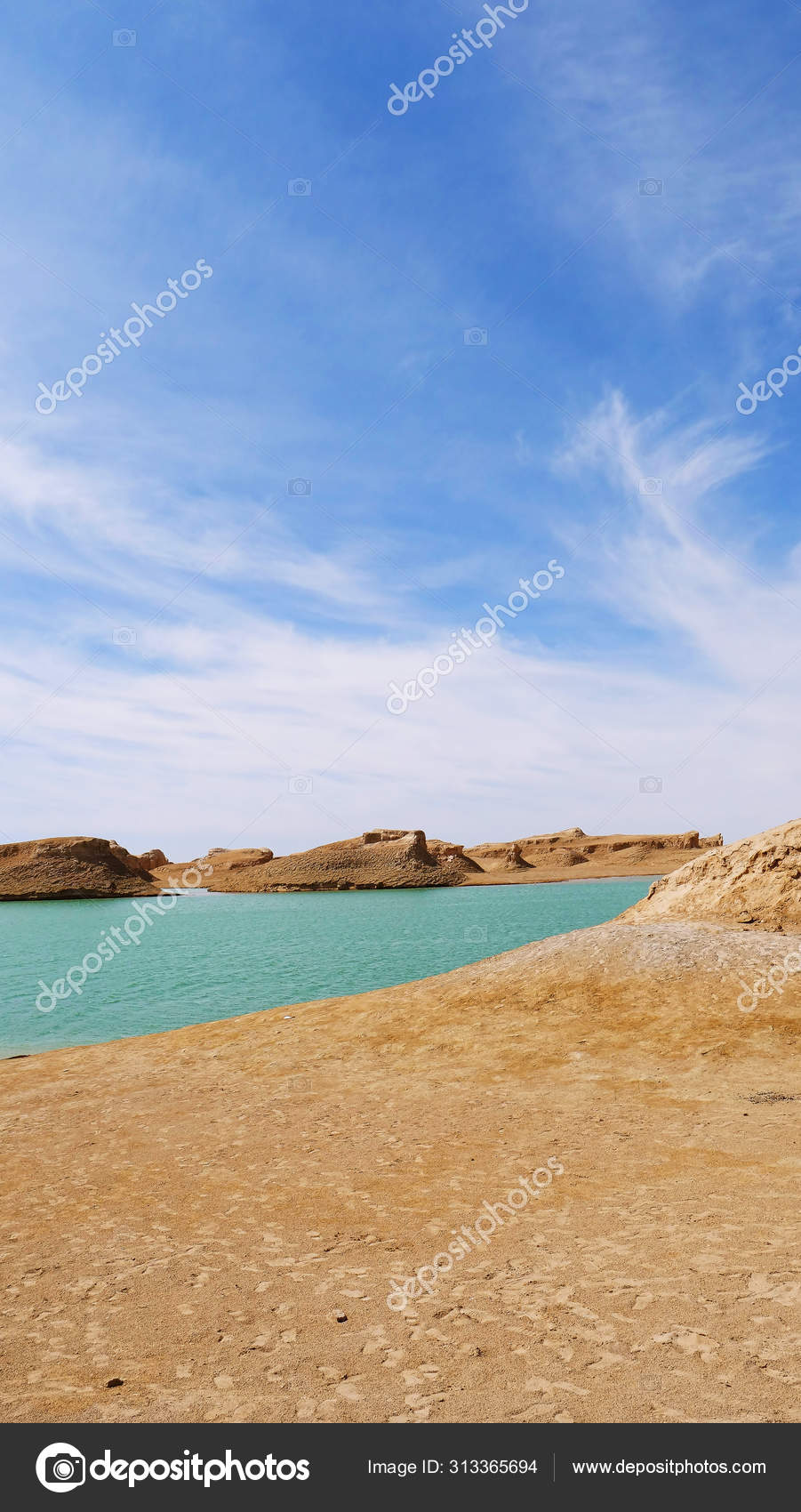 Landscape View Water Yadan Geopark Dunhuang Gansu China Stock Photo by ...