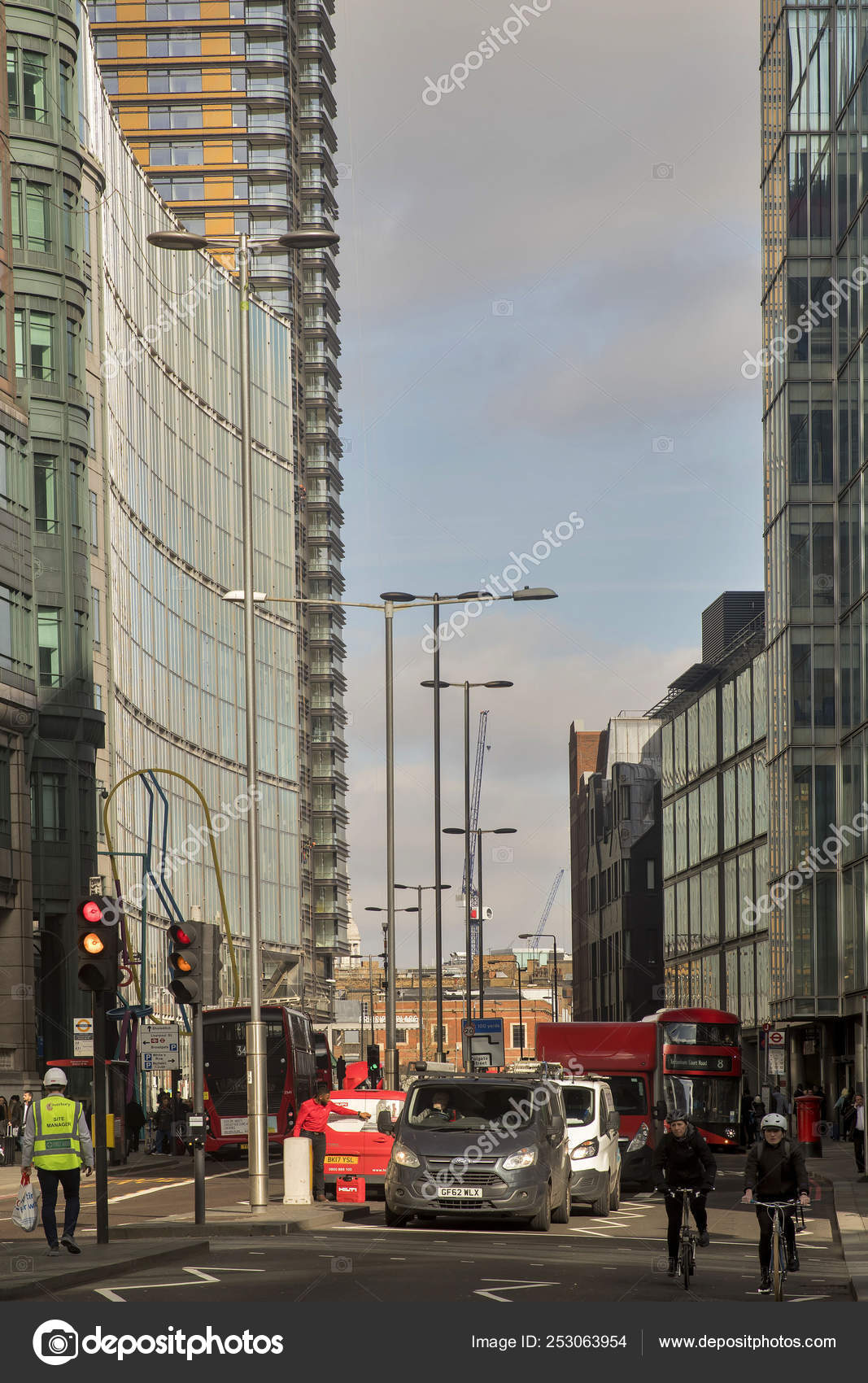 Urban Development. A street view of the architectural development in ...