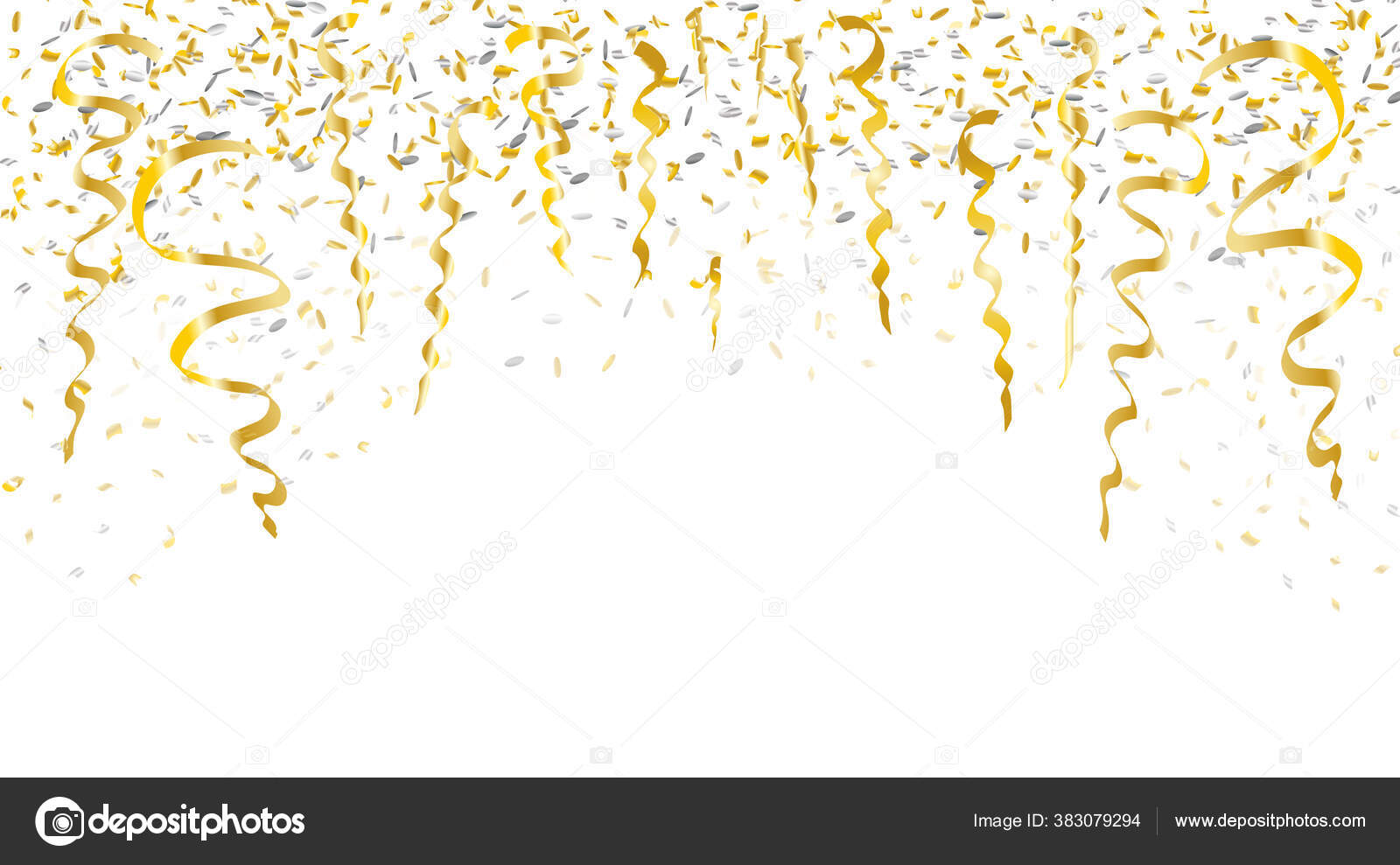 Gold Confetti White Background