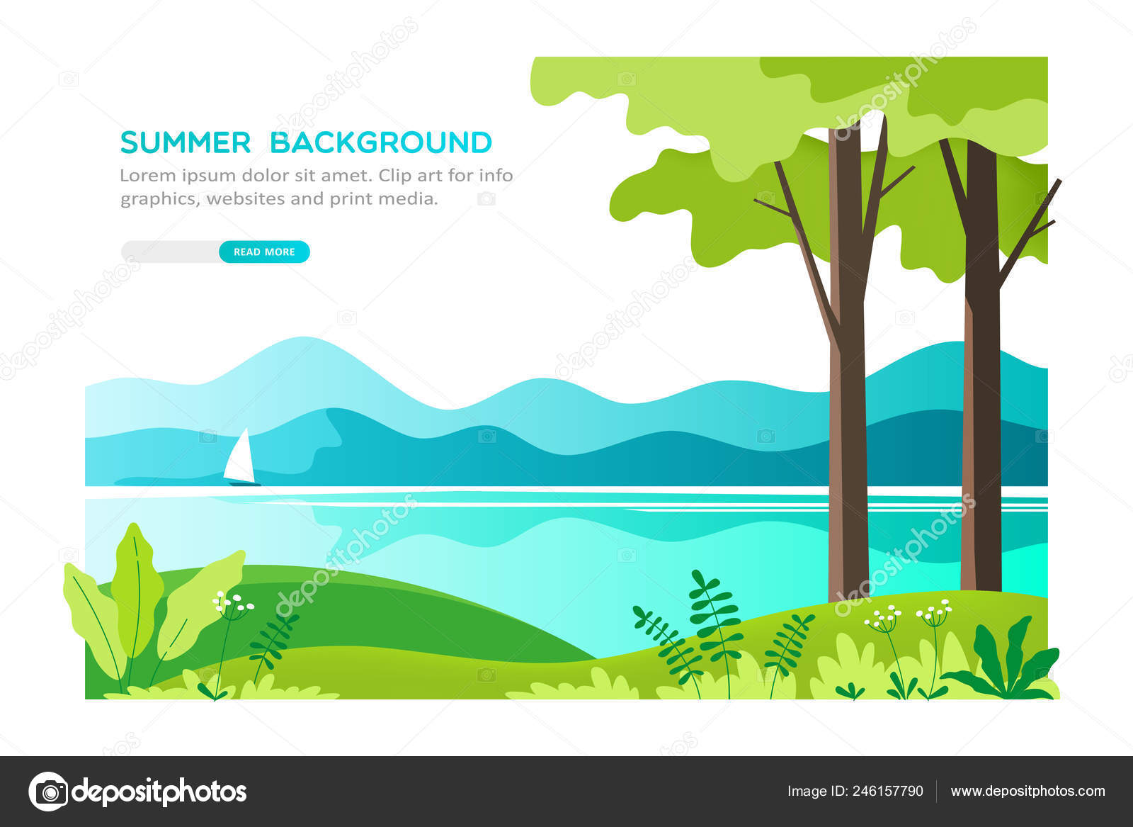 Summer Landscape Clipart