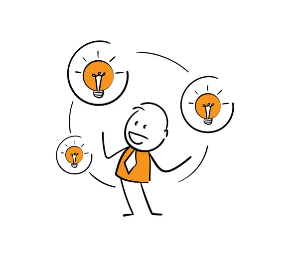 Businessmen Office Worker Managers Signs Boys Hand Drawn Doodle Line ...