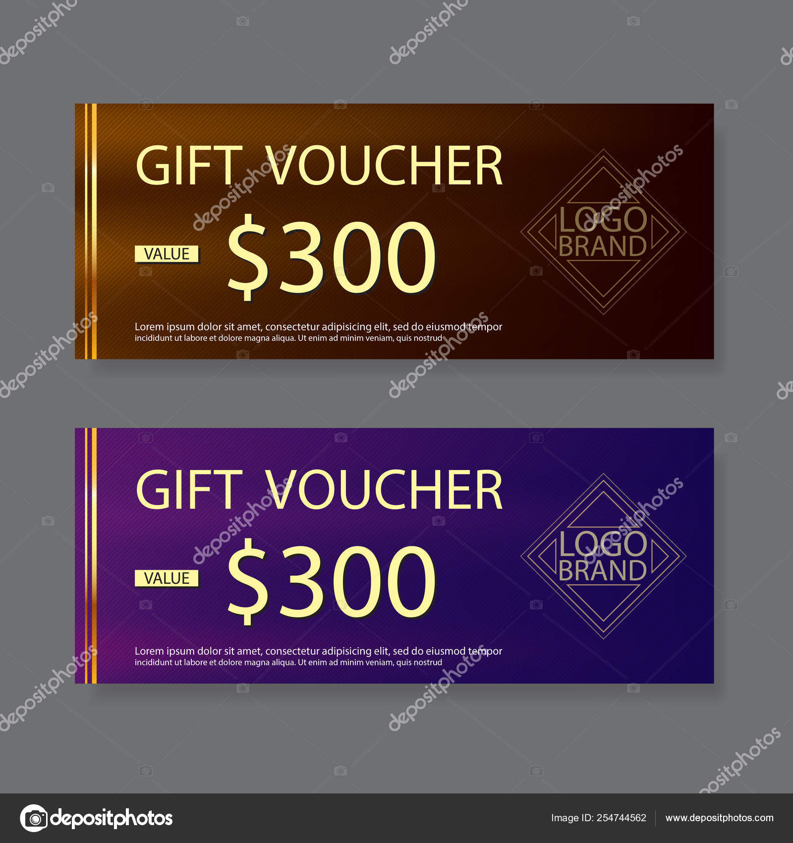 Plantilla de vale de regalo, vector Vector de stock por ©yoyoyai 254744562