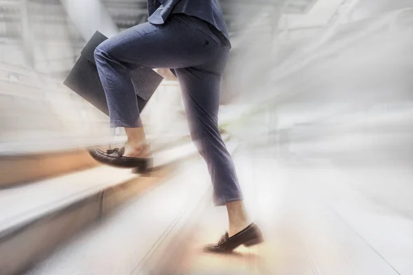 Businessman concept running forward to his goal, Dont be afraid of change, life is a struggle ...