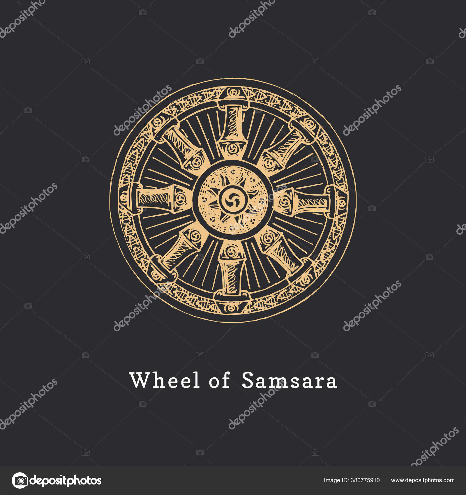 Samsara Hinduism Symbol The Wheel Of Samsara — Oriental Sacral