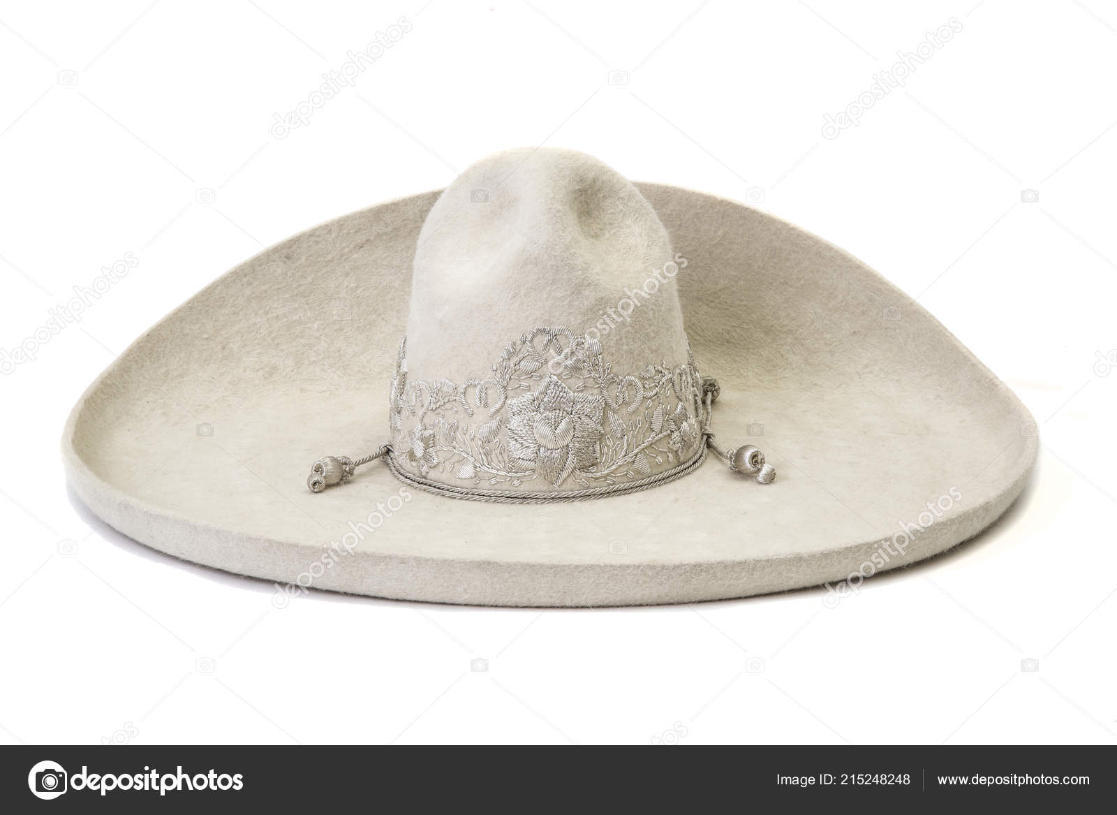 Típico Sombrero Ranchero Mexicano Sobre Fondo Blanco — Foto de stock ...