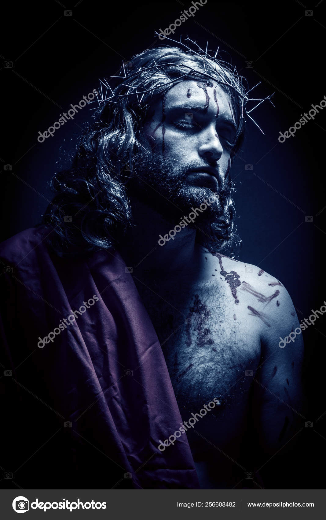 Jesus Gesicht Mit Dornen