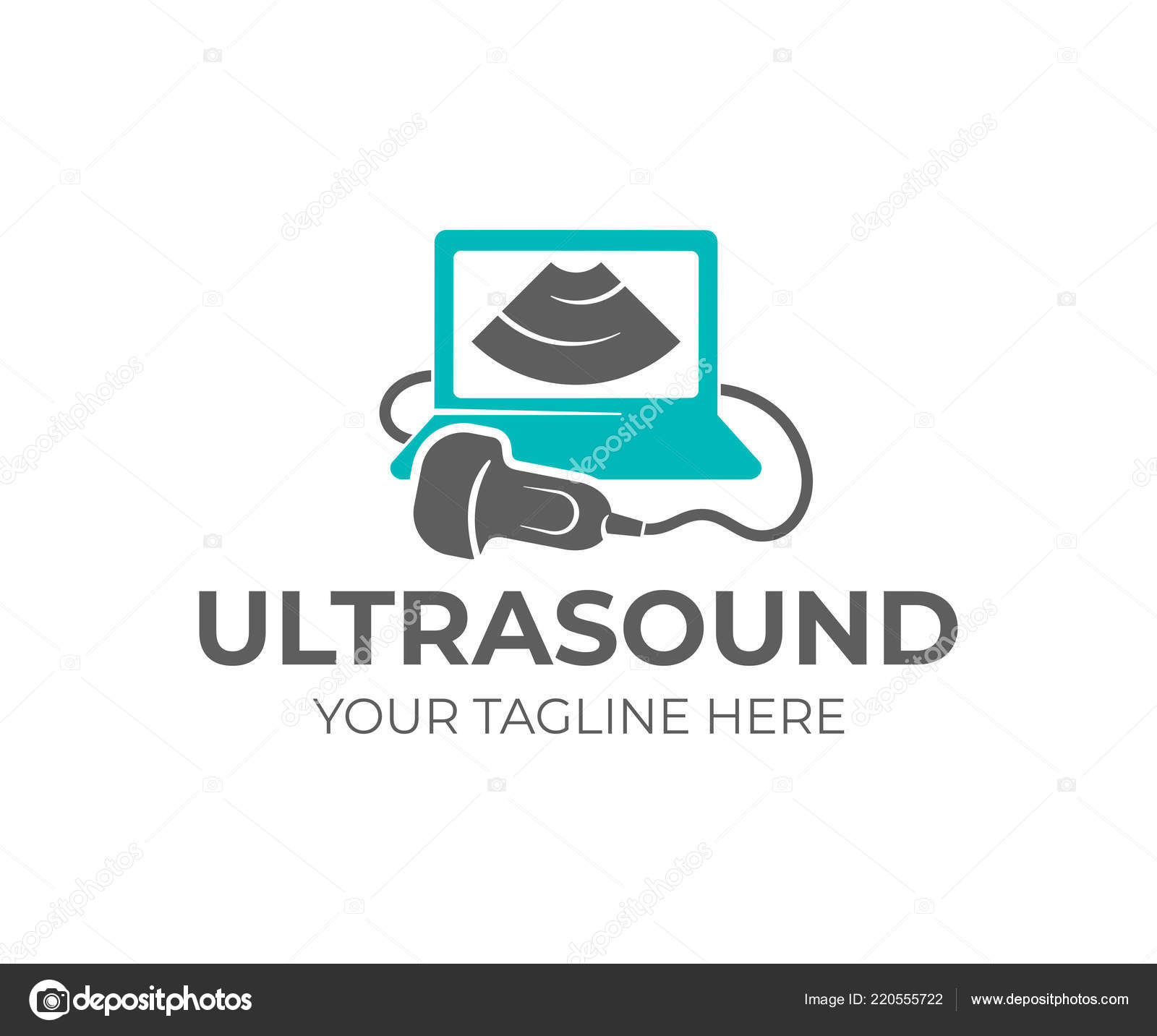 Ultrasound Diagnosis Ultrasound Machine Sonogram Logo Design Medical ...
