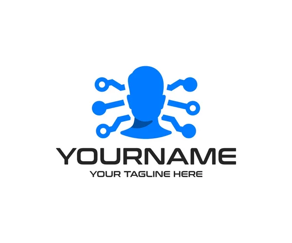 Technology Human Logo Template Artificial Intelligence Robotics Vector ...