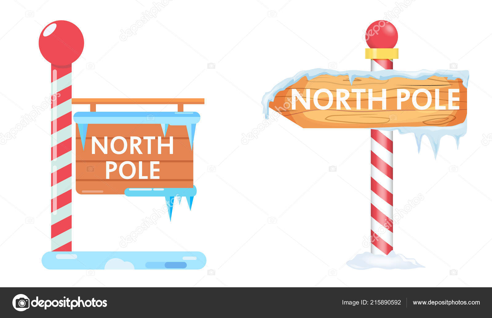 Cartoon North Pole Night