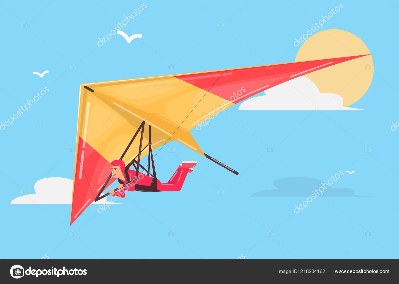 Hang Glider Cartoon