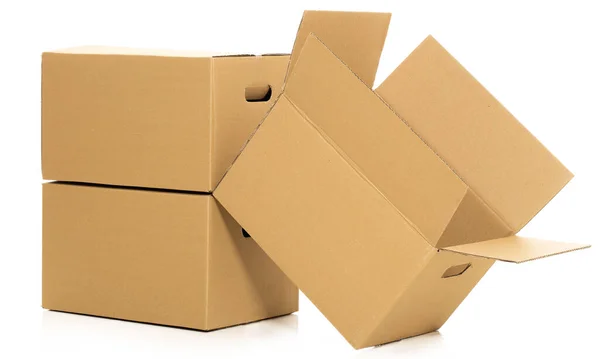 Carton Boxes White Background Stock Photo by ©racool_studio 405896762