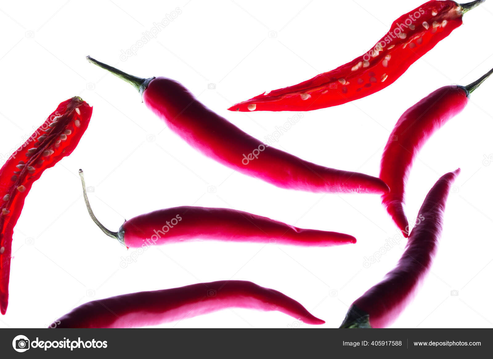 Red Chili Pepper White Background Stock Photo by ©racool_studio 405917588