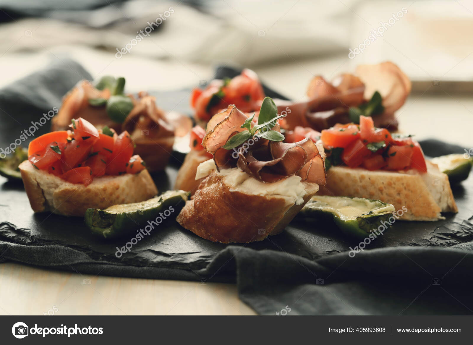 Food Tapas Table Stock Photo by ©racool_studio 405993608