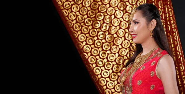 Indian beauty face perfect make up wedding bride, Portrait of a ...