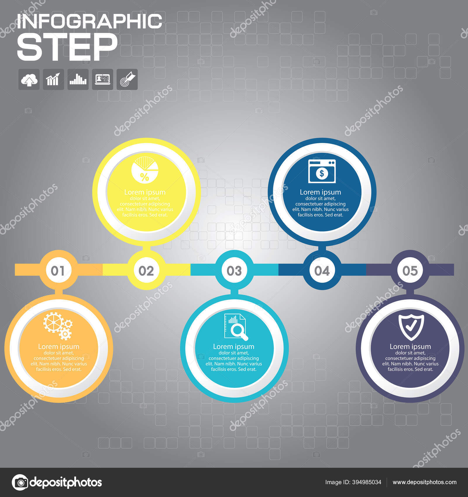 Timeline Infographics Design Template Options Process Diagram Vector Eps10 Illustration Stock ...