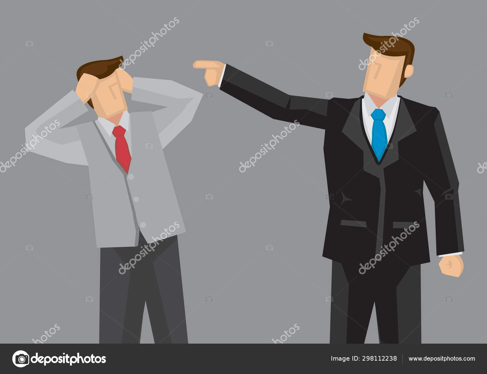 Employee Gets Scolded by Boss Vector Illustration Stock Vector Image by ...